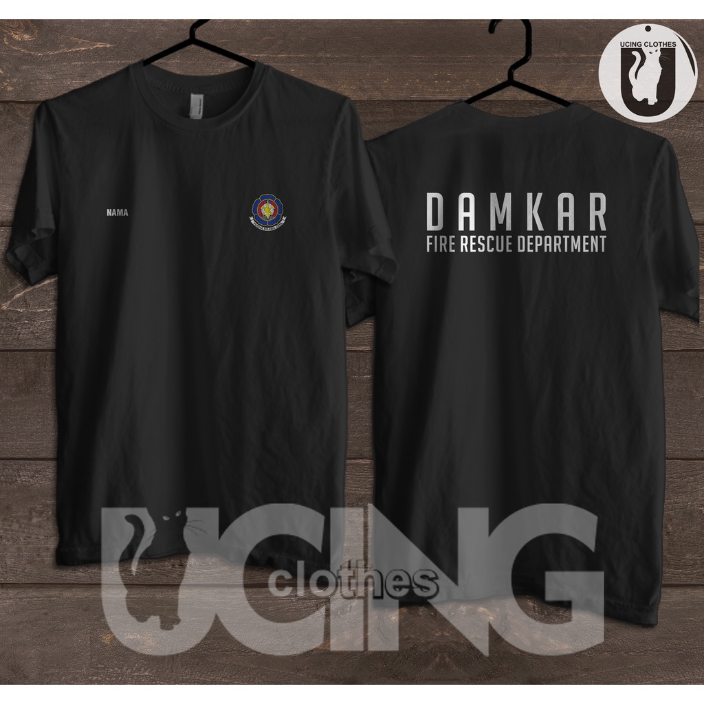 Jual Kaos Baju DAMKAR Fire Rescue Department Free Request Nama Kaos ...