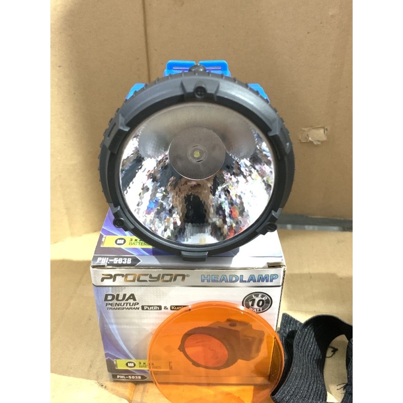 Jual senter kepala led 10watt procyon baterai AA A2 warna putih dan ...