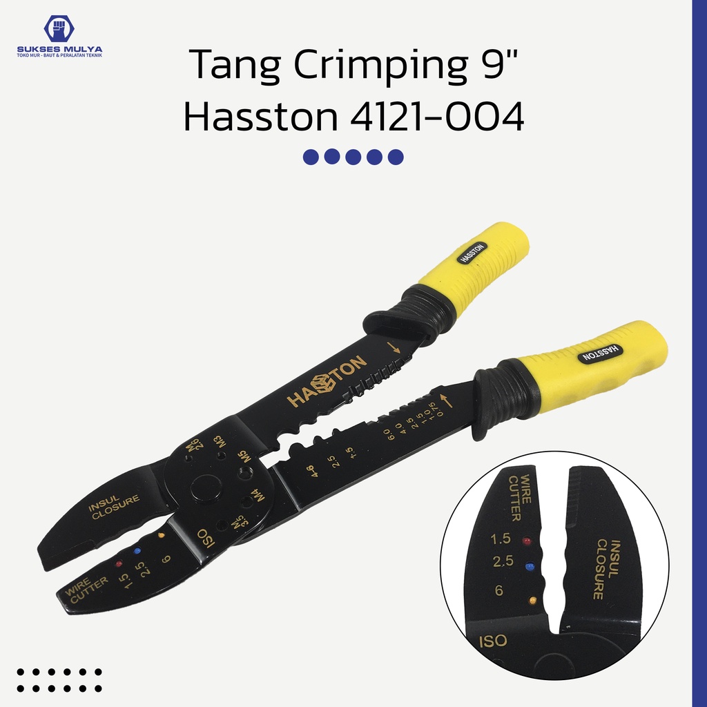 Jual HASSTON Tang Crimping ART4121 004 Tang Skun Kupas Kabel Potong ...