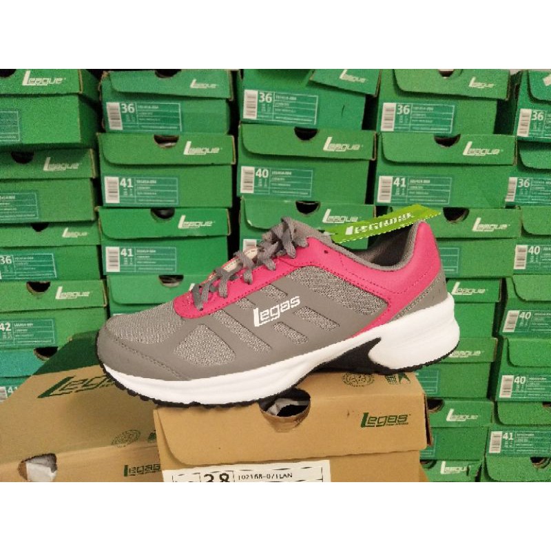 Jual Sepatu League Legas Cewe Abu Atom La W Running Shoes Wanita ...