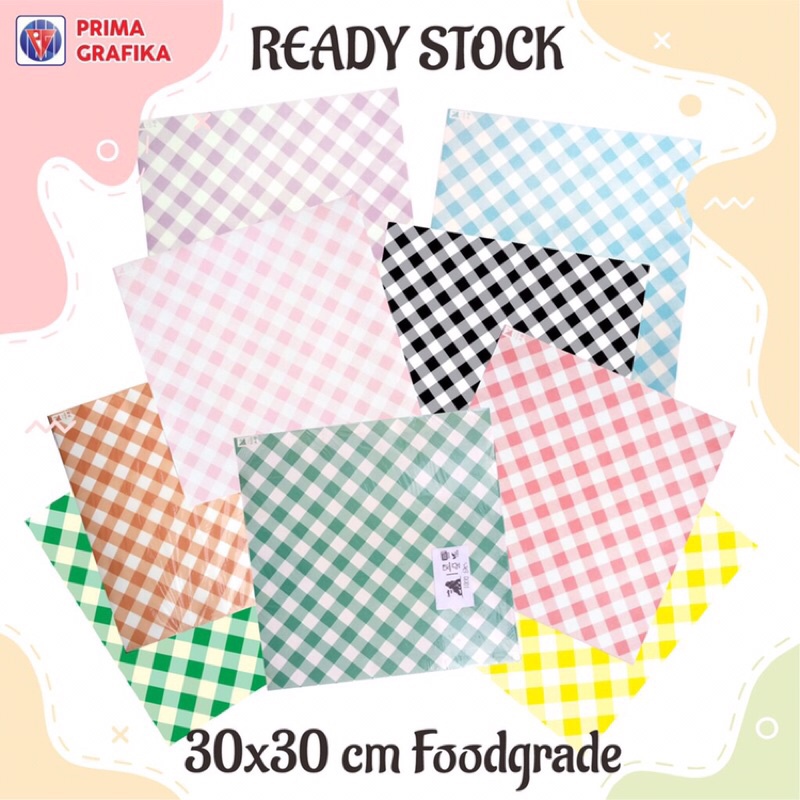 Jual Kertas roti// Kertas toti motif kotak kotak // kertas roti ...