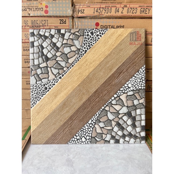 Jual TEGEL KERAMIK LANTAI KASAR 40X40 MOTIF KAYU BATU PSX84669 | Shopee ...