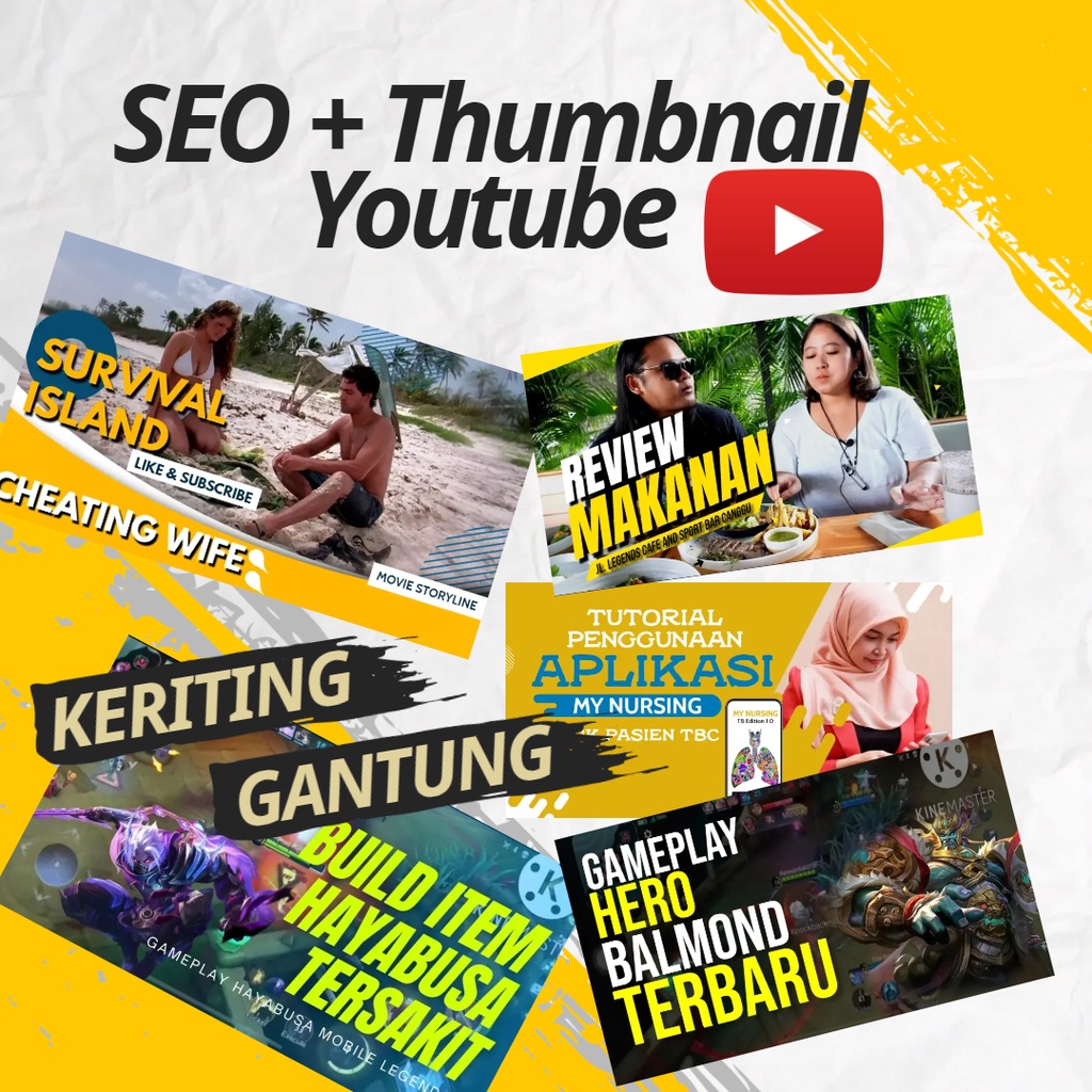 Jual Paket SEO Youtube Dan Thumbnail | Shopee Indonesia
