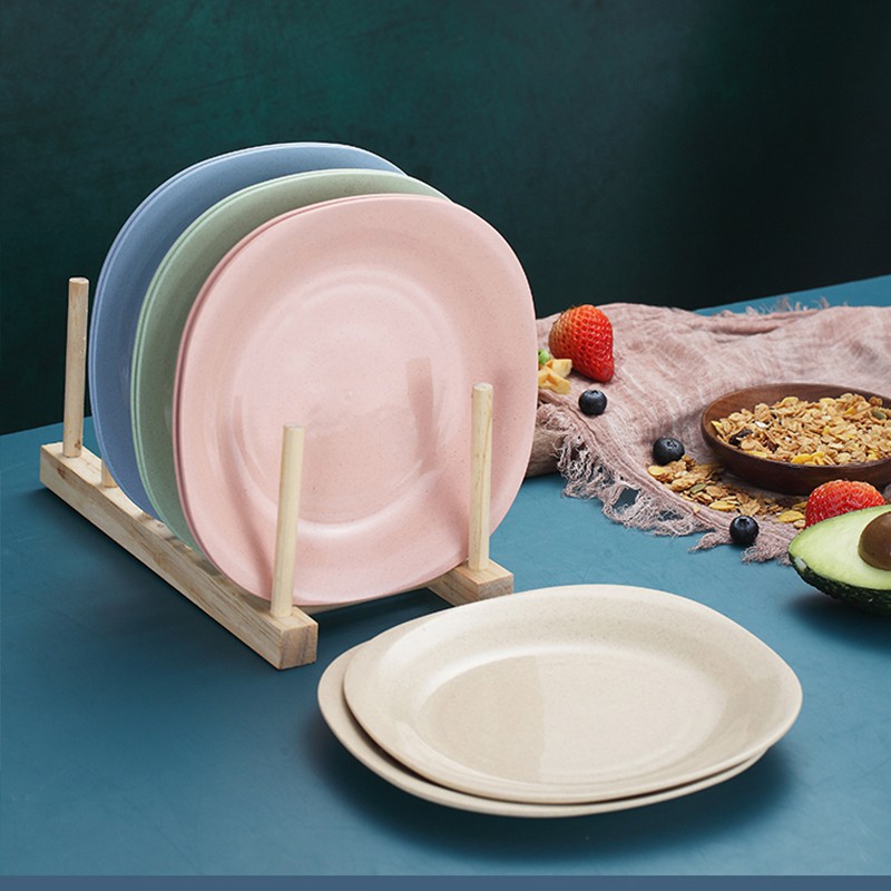 Jual freemir 18 cm Piring Makan Wheat Straw Oval Plate Warna Warni Set ...