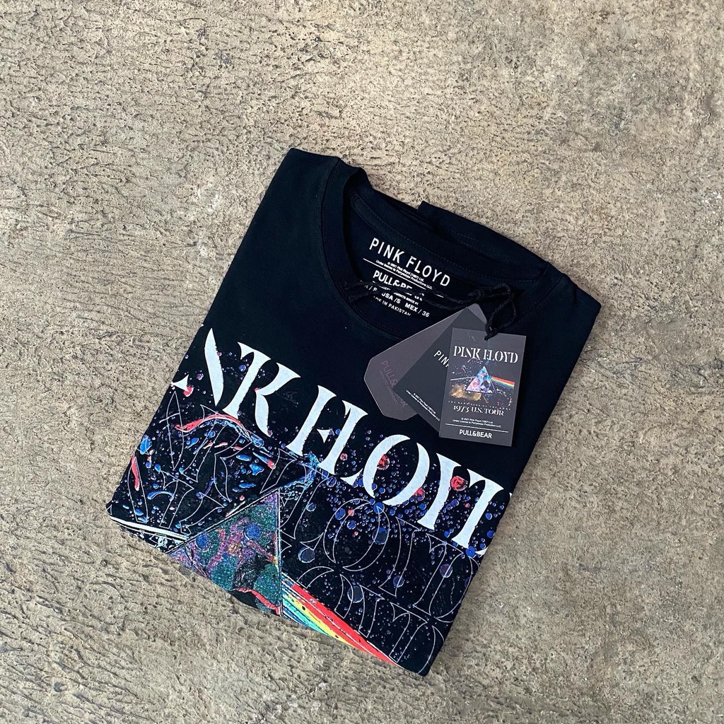 Jual Tshirt Pull&bear Collabs "Pink Floyd" / ACDC / Monalisa / Ramones ...