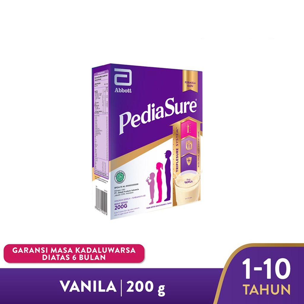 Jual Pediasure Vanila 200 g (1-10 tahun) Susu Formula Pertumbuhan Anak - Kids Formula | Shopee ...