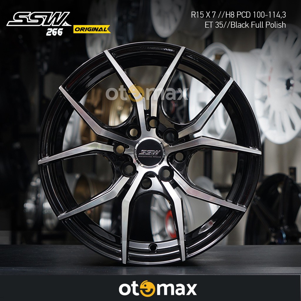 Jual Velg Mobil SSW (S266) Original Ring 15 Black Full Polish Indonesia ...