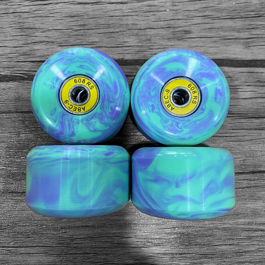 Jual GRATIS BEARINGS conical wheels 53mm swirl skateboard wheels | deck ...