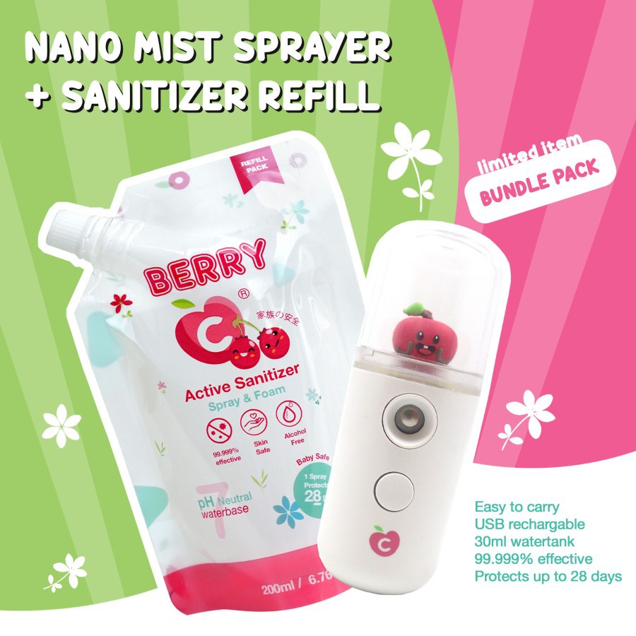 Jual BerryC Bundle Pack Nano Mist Spray karakter Berry C + Active ...