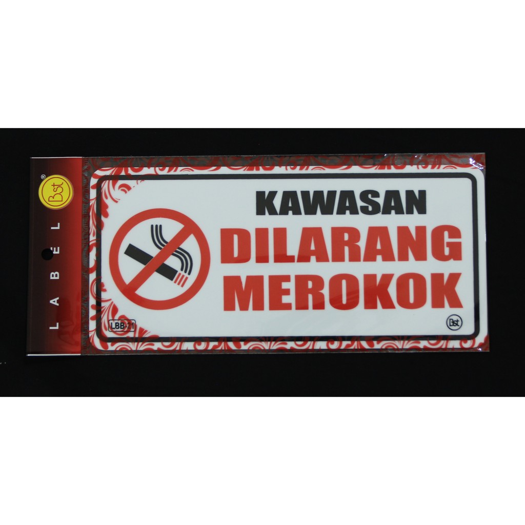 Jual Label Akrilik Kawasan Dilarang Rokok Besar | Shopee Indonesia
