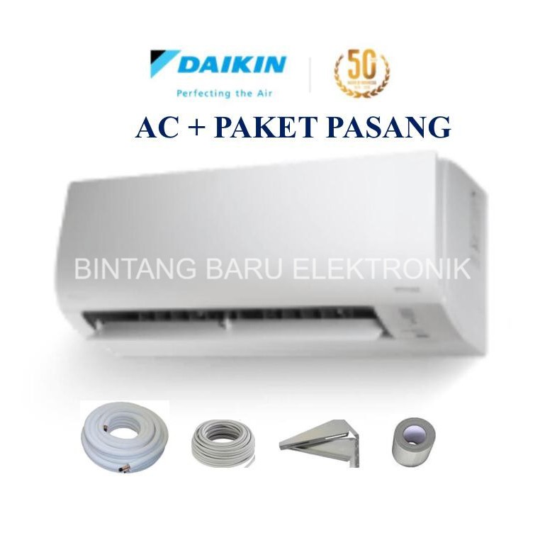 Jual AC DAIKIN FLASH INVERTER FTKQ25UVM4 + PAKET PASANG 1PK 1 PK R32 THAILAND PROMO | Shopee ...
