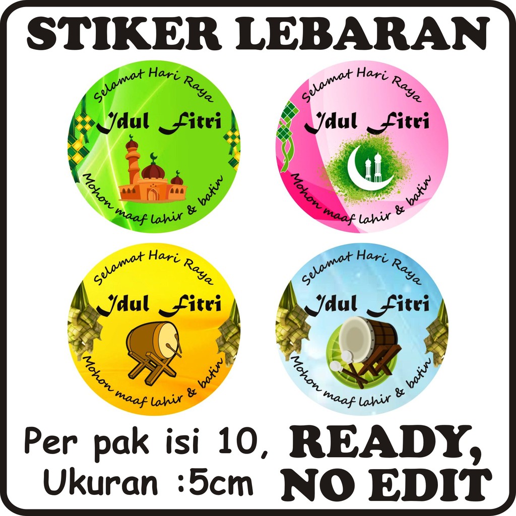 Jual READY Stiker lebaran buat ISI 10| Stiker Idul Fitri | Stiker ...