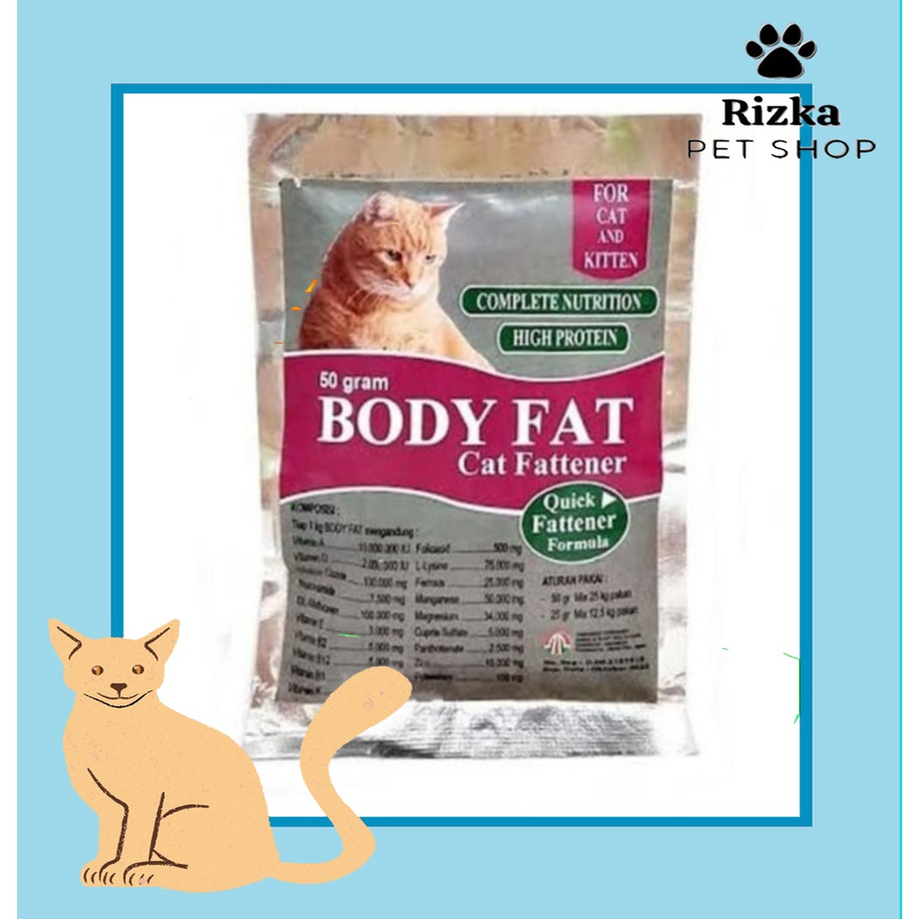 Jual BODY FAT Cat Fattener 50gr Penambah Berat Badan Kucing 50gr ...