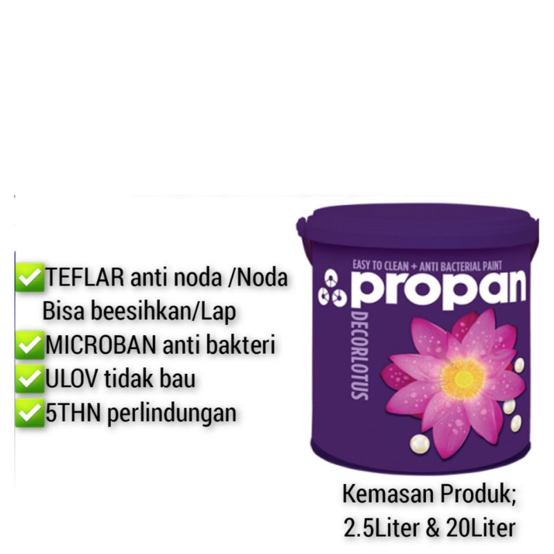 Jual PROPAN DECOR LOTUS DLI-480 Cat Tembok Interior Premium Easy To ...