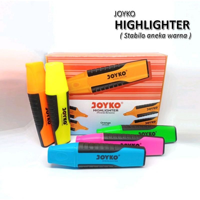 Jual Stabilo Joyko Highlighter ( 1pak/10pcs ) | Shopee Indonesia