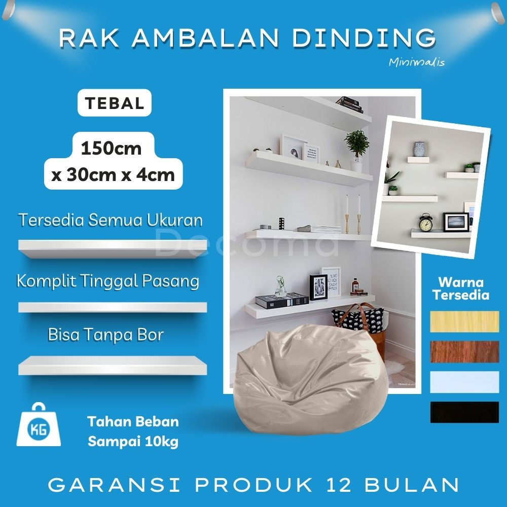 Jual Rak Ambalan Dinding Minimalis Hiasan Papan Hambalan Kayu Laci ...