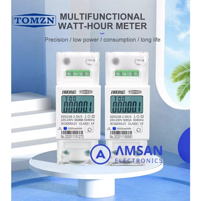Jual Din-Rail kWh Meter Voltage Current DDS238-2 ZN/S with RS485 MODBUS-RTU | Shopee Indonesia