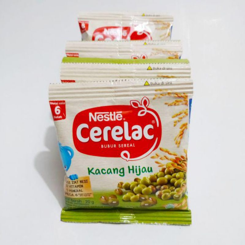 Jual Nestle Cerelac Kacang hijau 20gr sachet / bubur bayi isi 8 pcs ...
