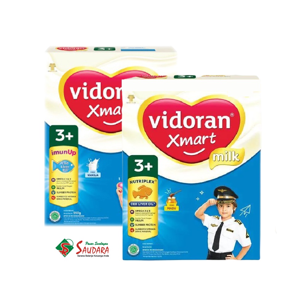 Jual Vidoran Xmart Madu 3+ 950g / Susu Vidoran Formula Imun Up Nutriplex / Susu Pertumbuhan ...