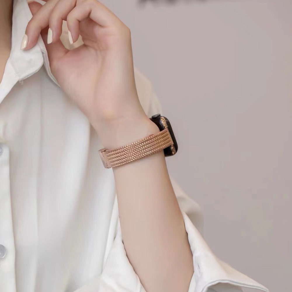 Jual For apple watch 7 41mm se series 6 5 4 40mm 44mm band Milanese ...