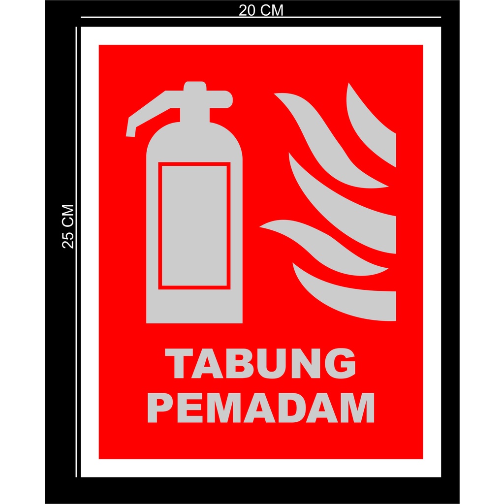 Jual STICKER TABUNG PEMADAM, APAR STICKER CUTTING 20 X 25CM Indonesia ...
