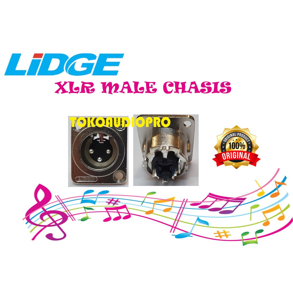 Jual Lidge XLR Male Chasis Jack Canon Tanam | Shopee Indonesia