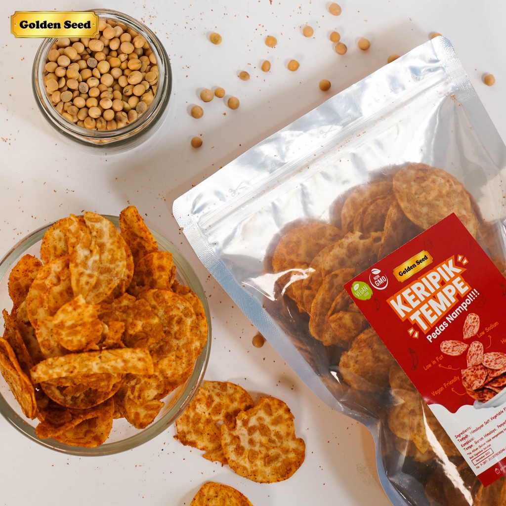Jual KERIPIK TEMPE 100 GR ORIGINAL & SPICY |TEMPEH CHIPS 100 GRAM PEDAS MAMPUS [NON GMO] GLUTEN ...