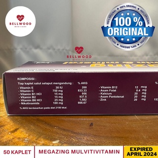 Jual TUBUH-KEKEBALAN-SISTEM- MEGAZING MULTIVITAMIN ZINK BOX ISI 50 ...