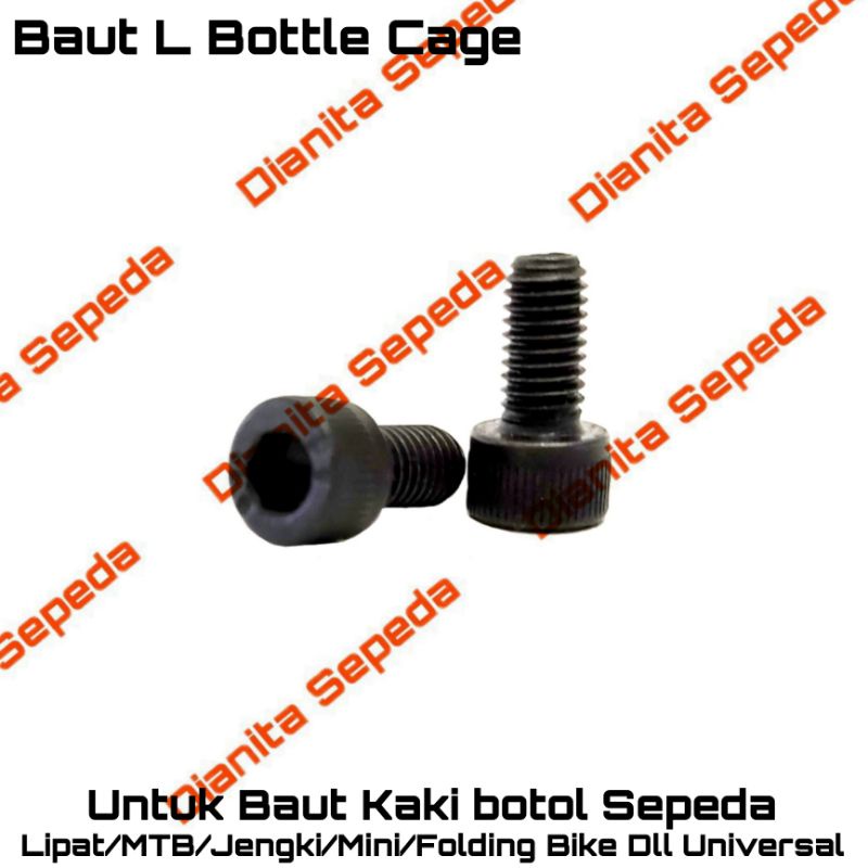 Jual baut mur sepeda bottle cage sekrup kaki botol minum L 4 lipat mtb ...