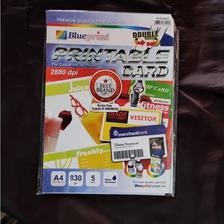 Jual Blueprint ID Card 830 um Double sided Printable Card / Kertas ...