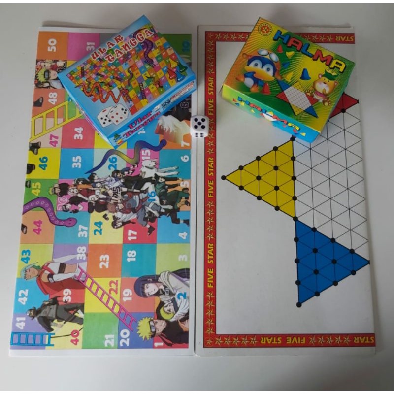 Jual Mainan Halma + Ular Tangga +1buah Dadu Besar (1paket : 2 permainan ...