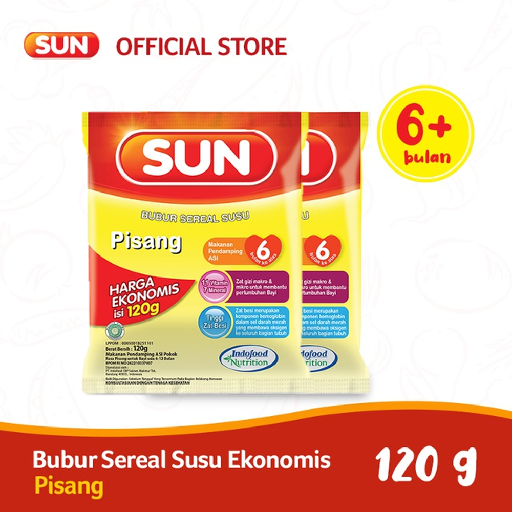Jual Sun Bubur Sereal Pisang 120 gr x 2 | Shopee Indonesia