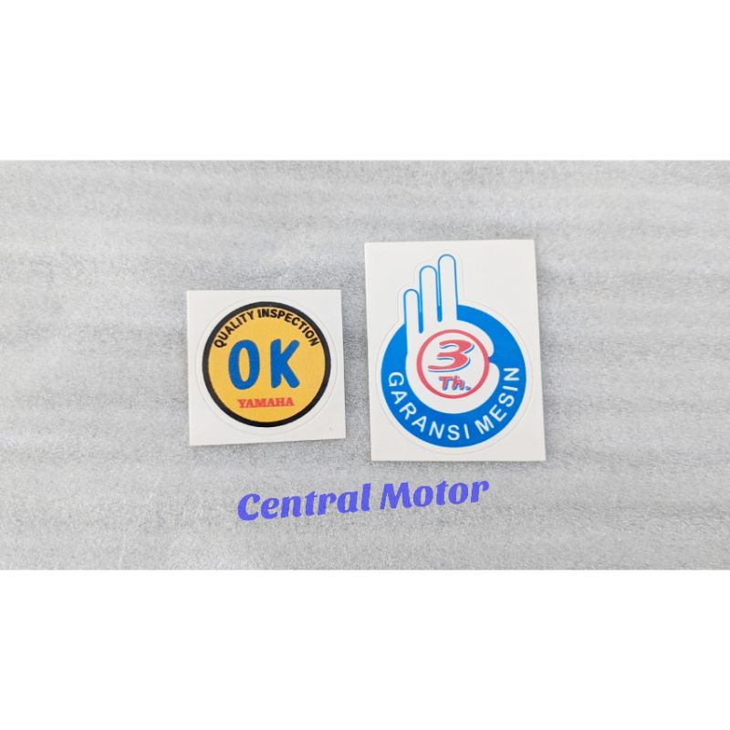 Jual Stiker Ok dan Stiker Garansi Mesin 3 Tahun All Yamaha | Shopee ...
