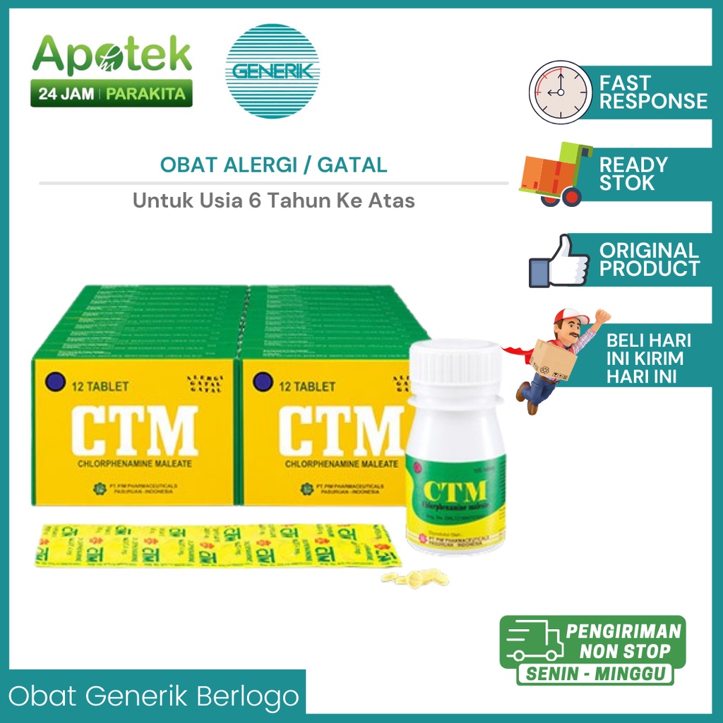 Jual Chlorpheniramine CTM adalah obat untuk meredakan gejala alergi ...