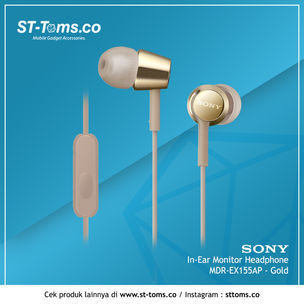 Jual Sony In-Ear Monitor Headphone MDR-EX155AP / EX 155AP / EX-155AP (N ...