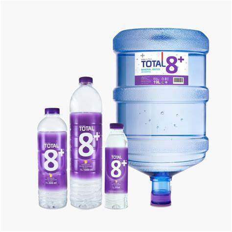Jual Total 8+ Air minum 300ml (1 karton isi 12 Botol) Air Minum Alkali ...