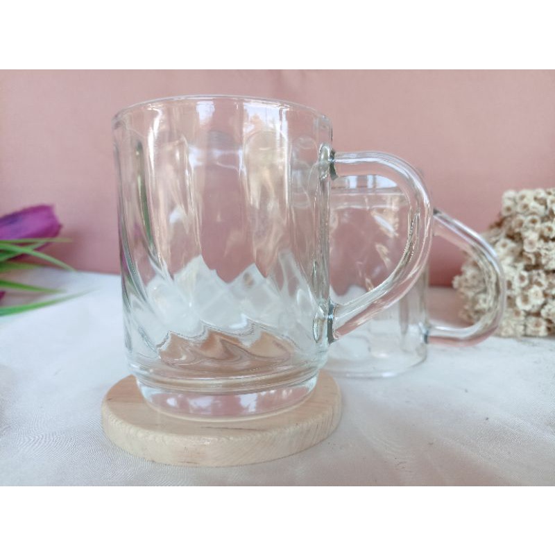 Jual Gelas Kaca Gagang Gelas Kopi Gelas Matcha Latte Cangkir Kaca ...