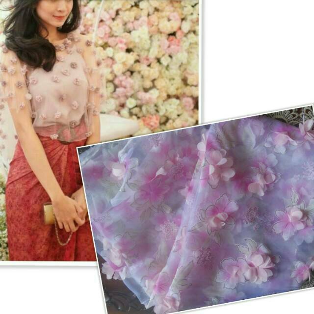 Jual Kain organdi 3Dimensi Indonesia|Shopee Indonesia