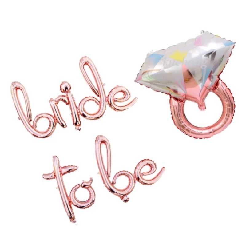 Jual Paket BALON Bride To Be latin sambung Rose Gold Balloon | Shopee ...