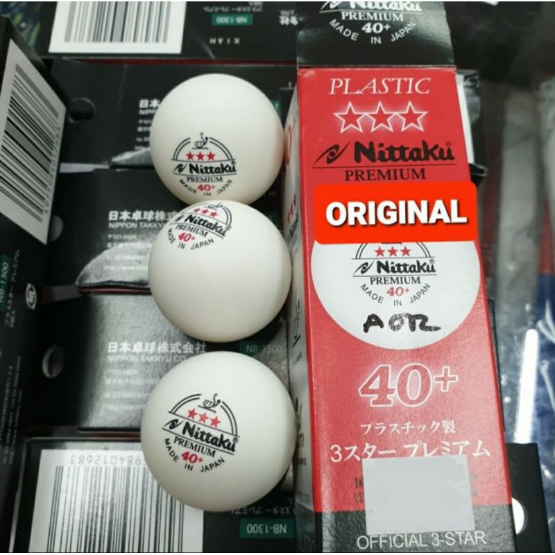 Jual NITTAKU PREMIUM PLASTIC 40+ BOLA PINGPONG BOLA TENIS MEJA ASLI | Shopee Indonesia