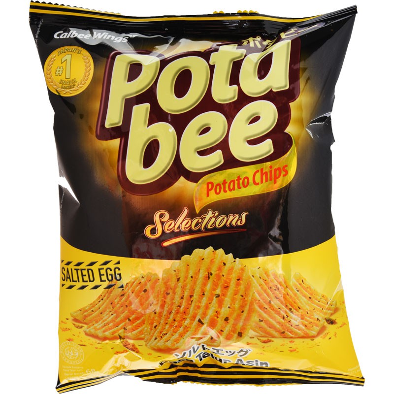 Jual Potabee Potato Chips Selections Salted Egg 68g | Shopee Indonesia