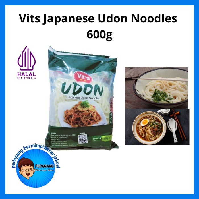 Jual Vits Japanese Udon Noodles 600g/ Vit's Udon Halal 600g/ Mie Udon ...