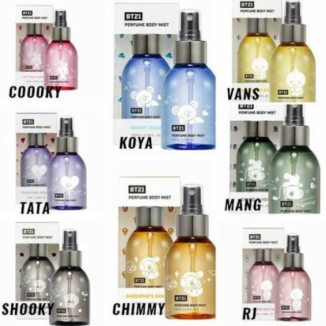 BT21 Perfume Body Mist Parfum BTS Mang Chimmy RJ Vans Original Korea ...