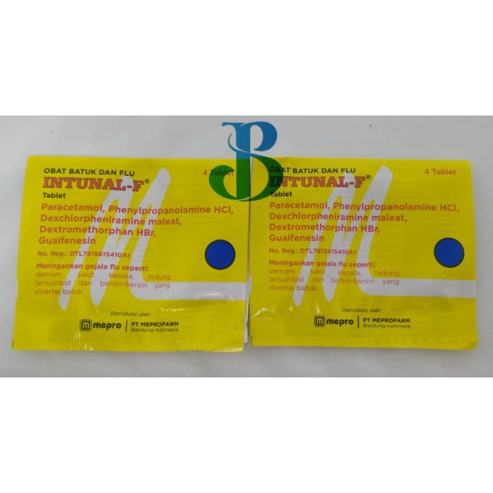 Jual Intunal F - obat batuk dan pilek 1 strip isi 4 tablet | Shopee ...