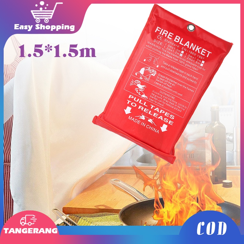 Jual 150 X 150 cm Fire Blanket Alat Pemadam Api Fiberglass Selimut Anti ...