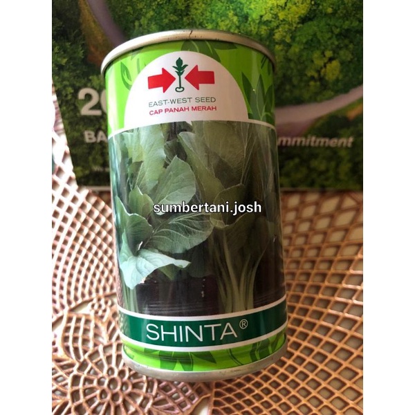 Jual Benih Sawi Hijau Caisim SHINTA 100 Gram Kemasan Kaleng Cap Panah ...