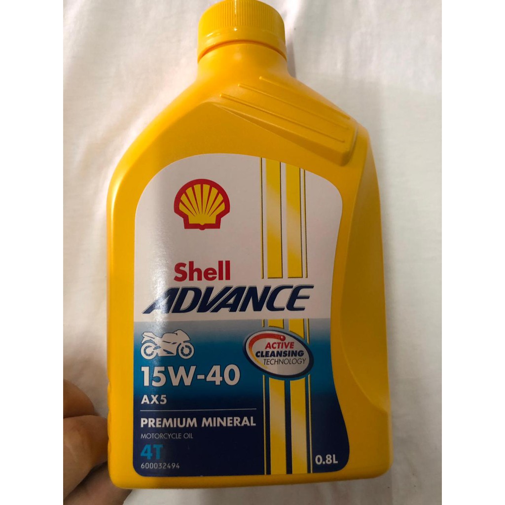 Jual SHELL ADVANCE MOTOR OIL OLI MOTOR MINERAL AX5 15W-40 0.8 Liter 800 ...