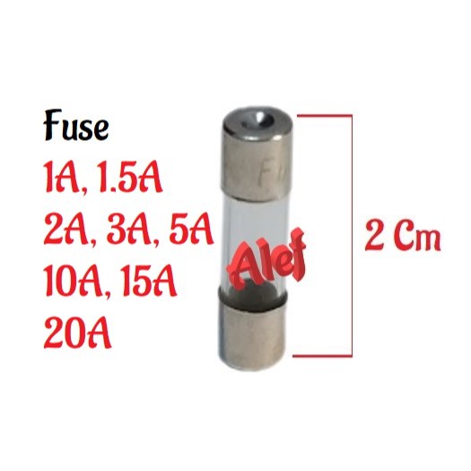 Jual 20Pcs Fuse kaca kecil sekring 1 1.5 2 3 4 5 10 15 Ampere tabung 1A 1.5A 2A 3A 4A 5A 10A 15A ...