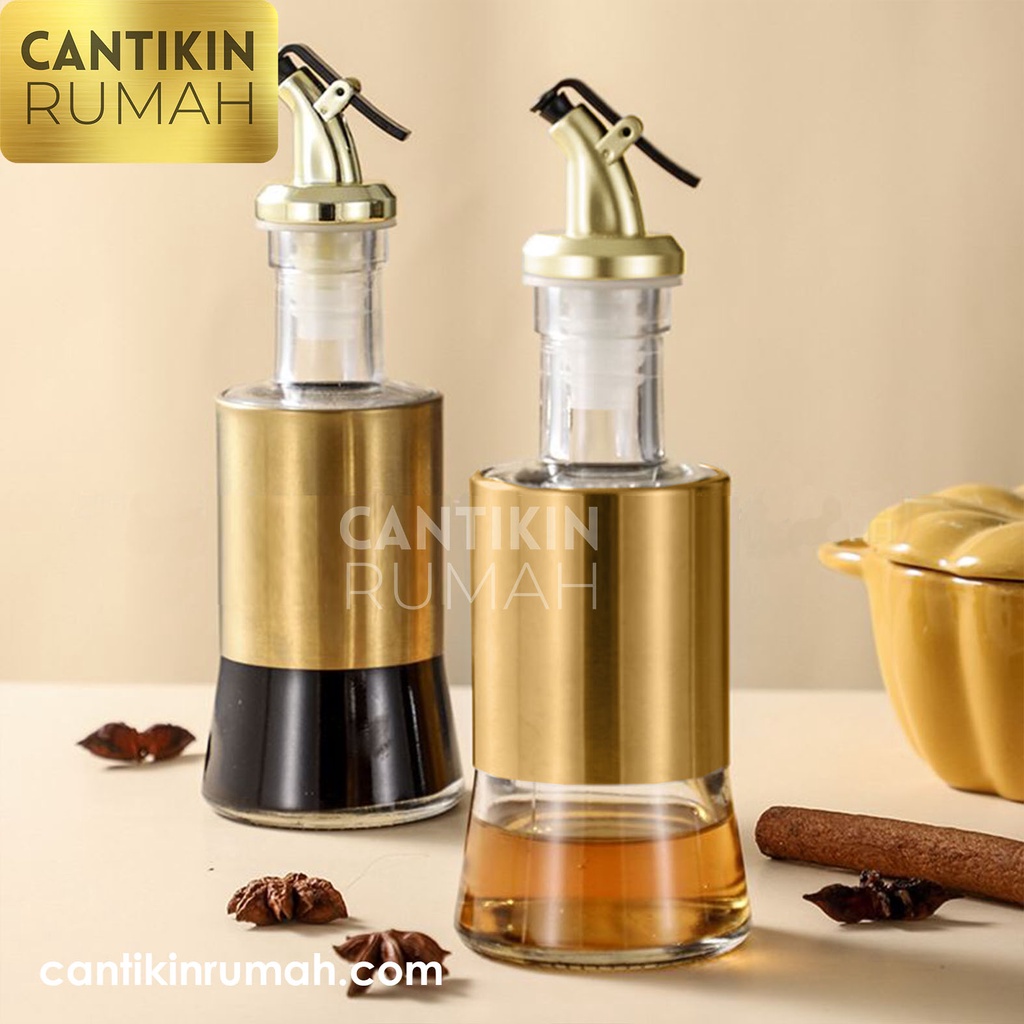 Jual BOTOL MINYAK PREMIUM STAINLESS EMAS OIL LEAK-PROOF BOTTLE GOLD ...