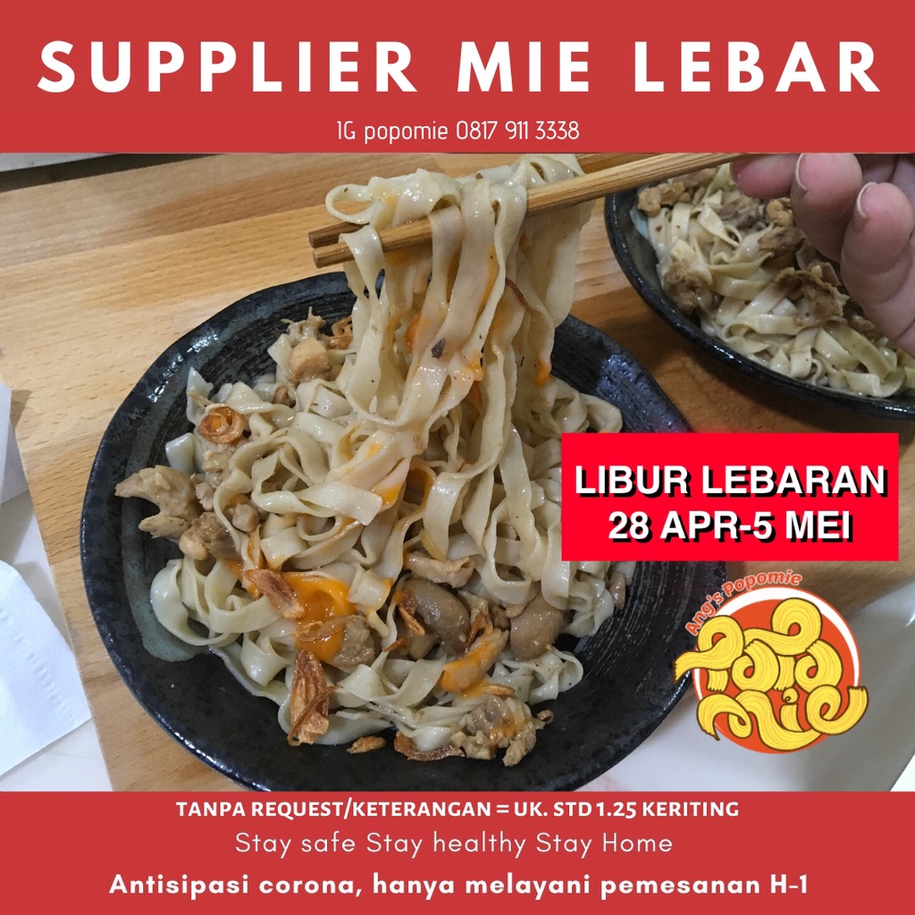 Jual Mee Pok Mie Lebar Mie Kasar Mie Gede Mie Besar Mie Kwetiau Mie ...